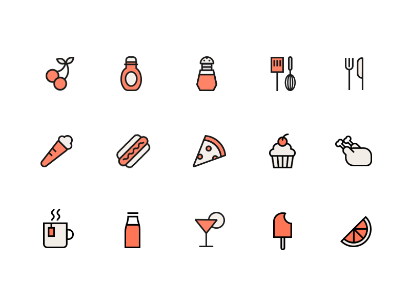 Food Icon by Jay Lee on Dribbble