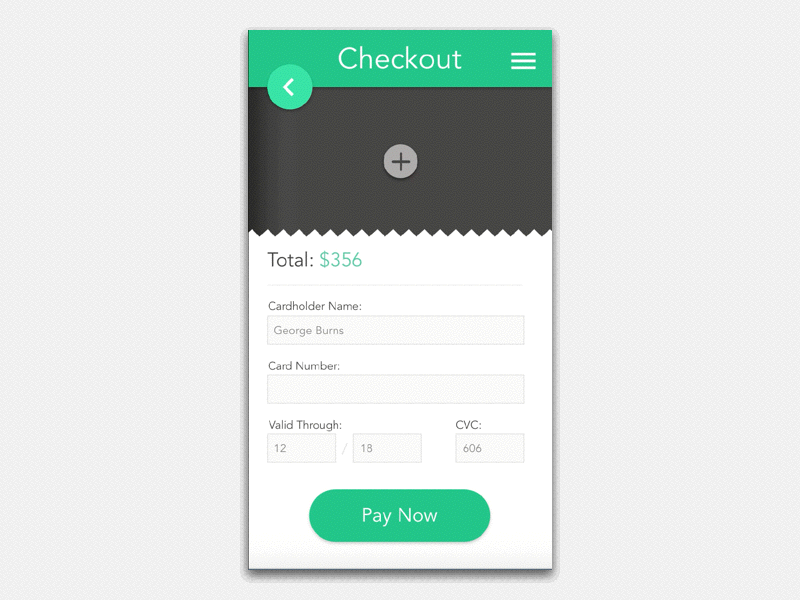 Daily UI #002 | Checkout (Animated!) by Tyler Anderson on Dribbble