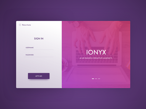 Sign In Page by Cal Notman on Dribbble