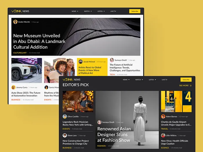 News Website designs, themes, templates and downloadable graphic ...