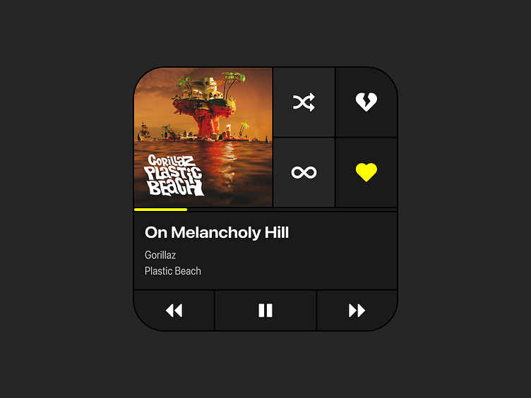 Figbruary 2025 #2: Minimal Music Player by Adam Kolmačka on Dribbble