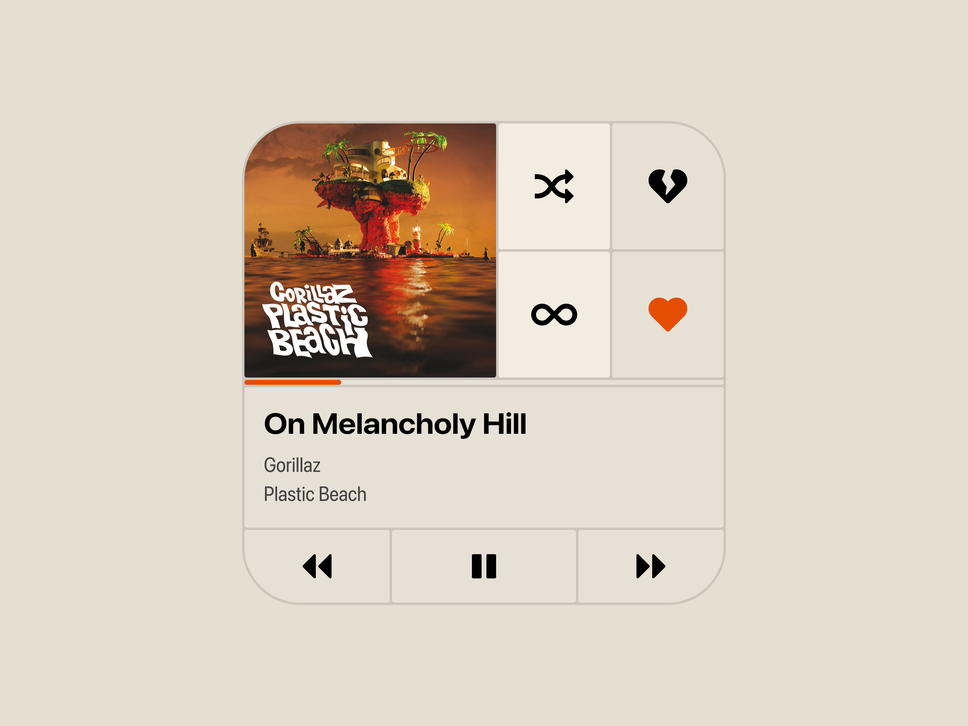 Figbruary 2025 #2: Minimal Music Player by Adam Kolmačka on Dribbble