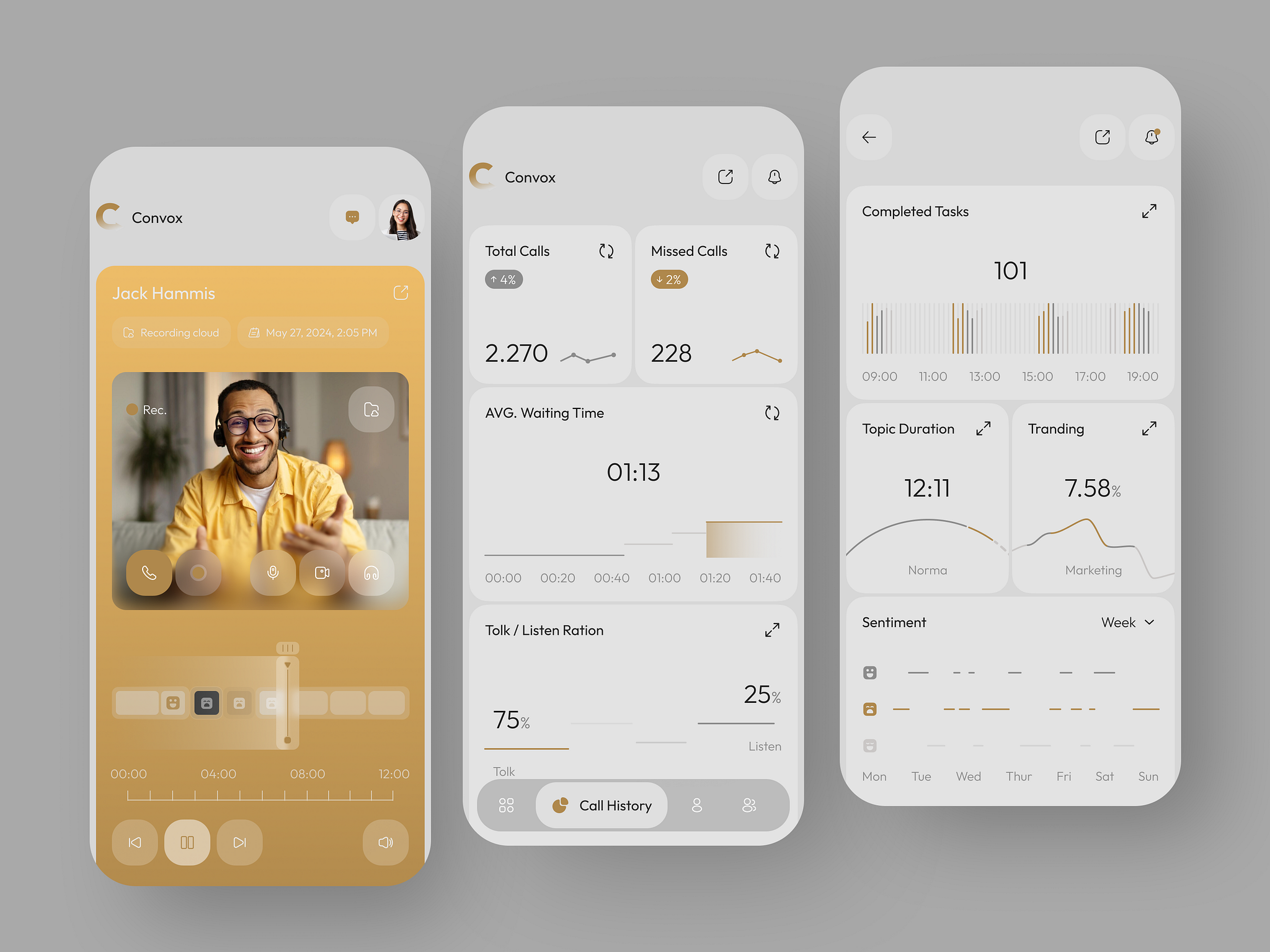 Convox - Call Center Mobile App by Stan D. on Dribbble