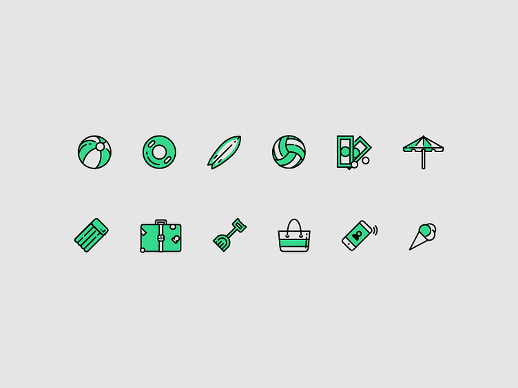 Holiday icons by Fâris van de Lisdonk on Dribbble