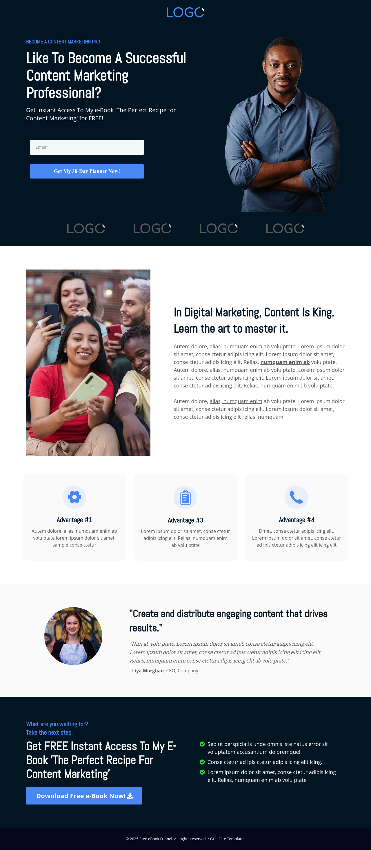 Free eBook Funnel Blue Funnel Template for GoHighLevel by Radhakrishnan ...