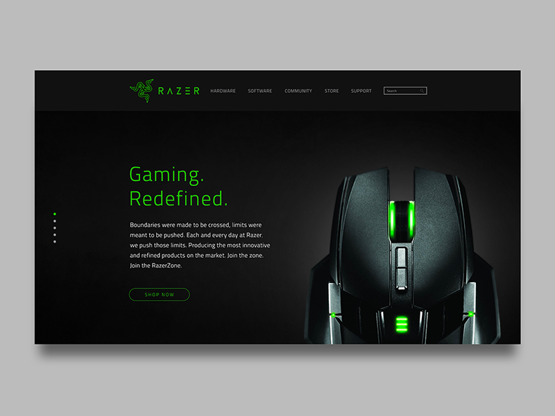 Razer Web Redesign by Jordan Jackson on Dribbble