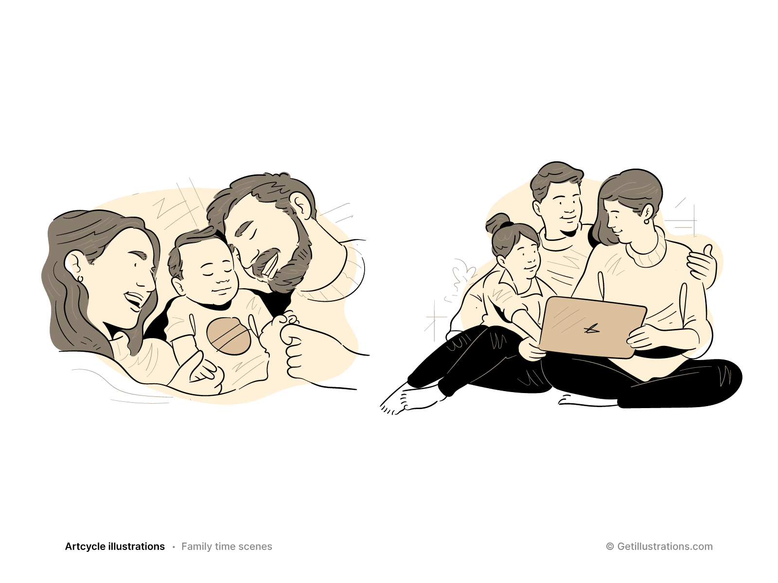 Family Vector illustrations by Getillustrations on Dribbble