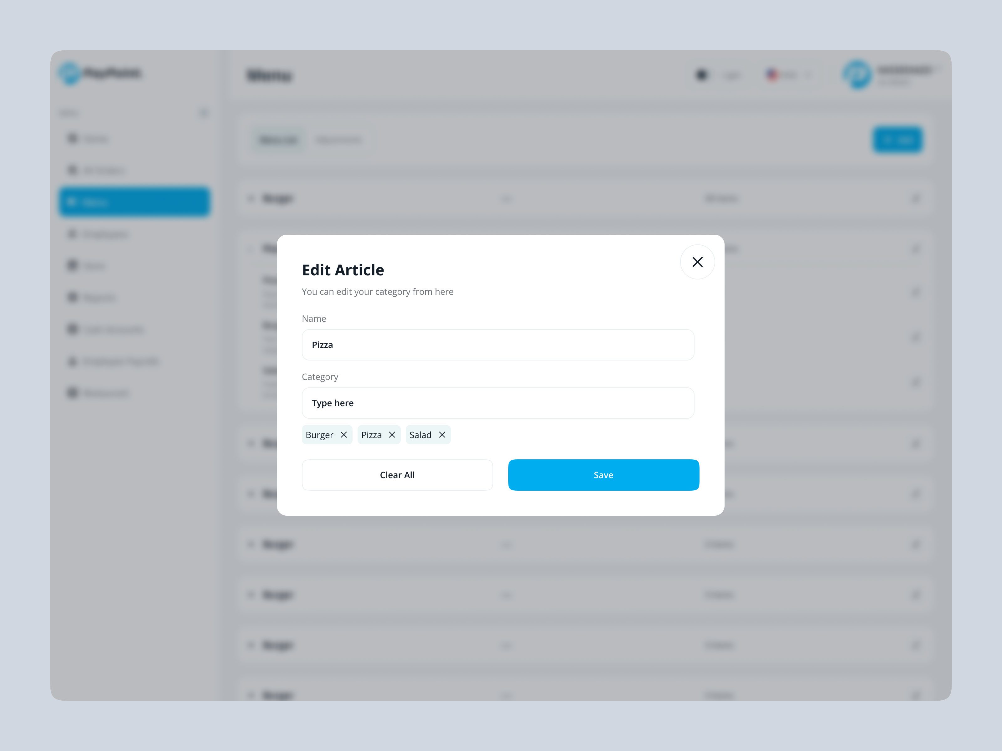 Restaurant - Menu Management Dashboard by Amirul Islam on Dribbble