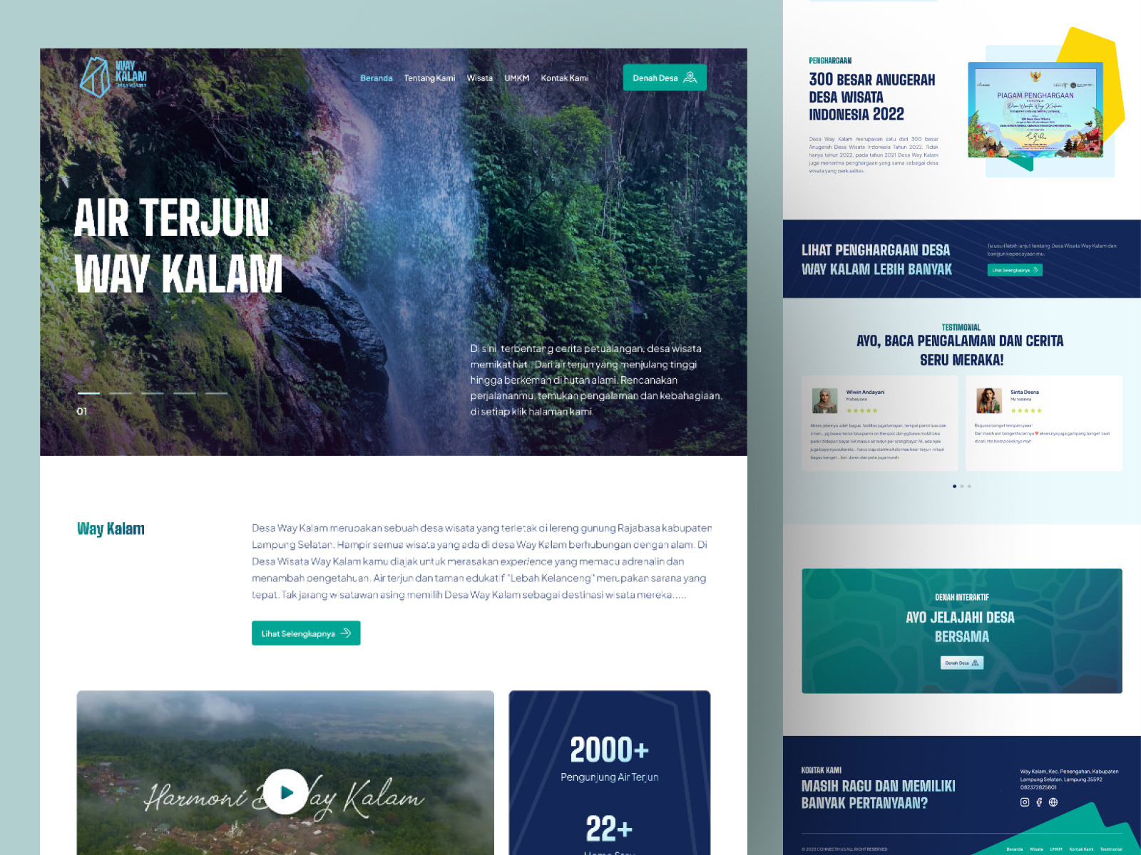 UIUX Design Landing Page Website Desa Wisata Way Kalam by ardi kharisma ...