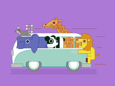 Safari Bus by Robin Griffiths on Dribbble
