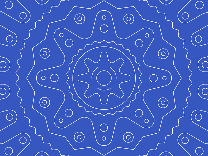 Gear mandala by Sasha Tikhonov on Dribbble