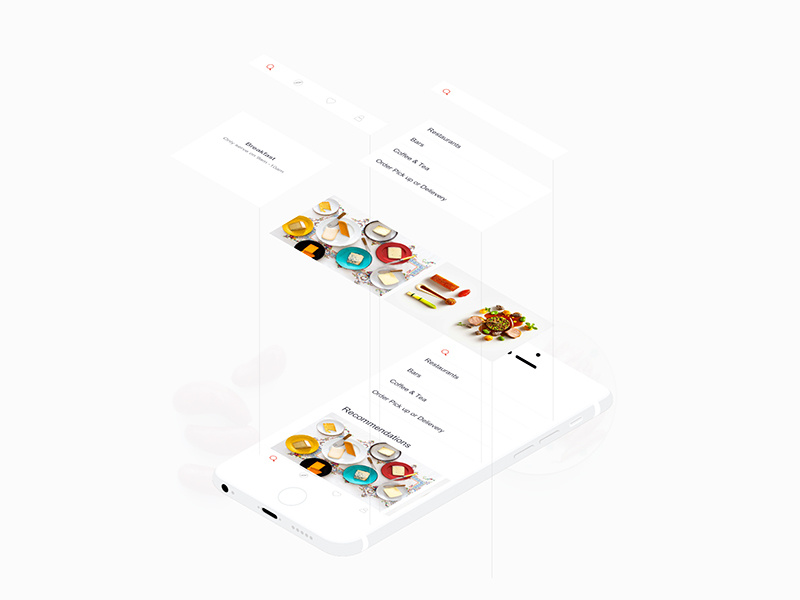 Yelp redesign interface by Wen Tong on Dribbble