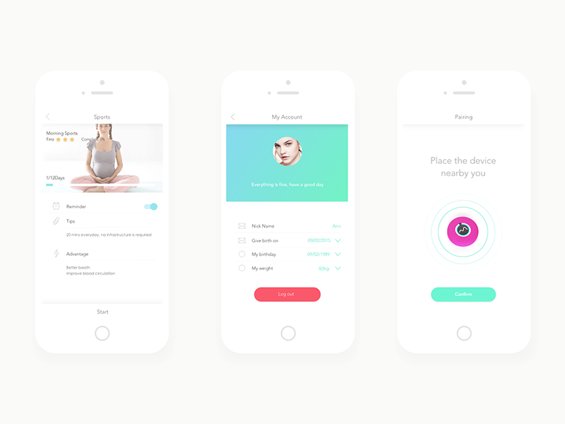 Medical App screens by Wen Tong on Dribbble