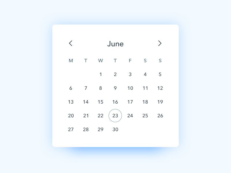 Calendar scroll by Vitaly Silkin on Dribbble