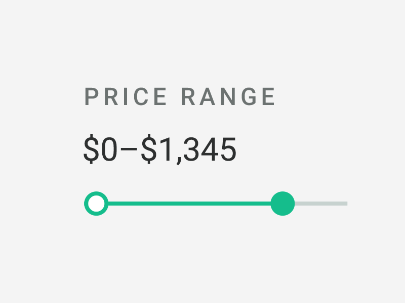Price Range Picker by Erol for Punch on Dribbble