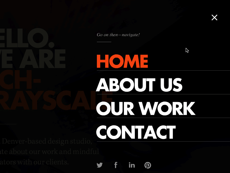 Menu - animated demo by Matt Benson on Dribbble