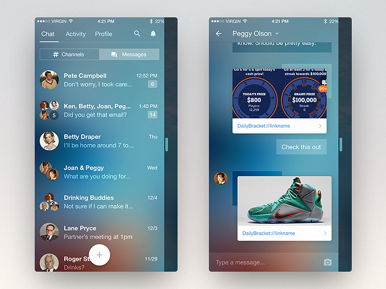 AppFriends Chat by Eric Cleckner on Dribbble