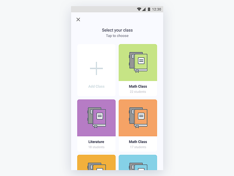 Select Class Screen 2 by Tarasov on Dribbble
