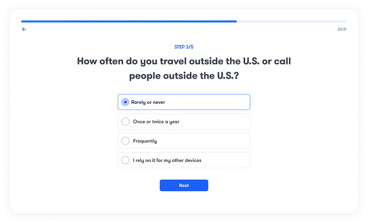 Step-by-step Quiz Form by Jingyuan Fang on Dribbble