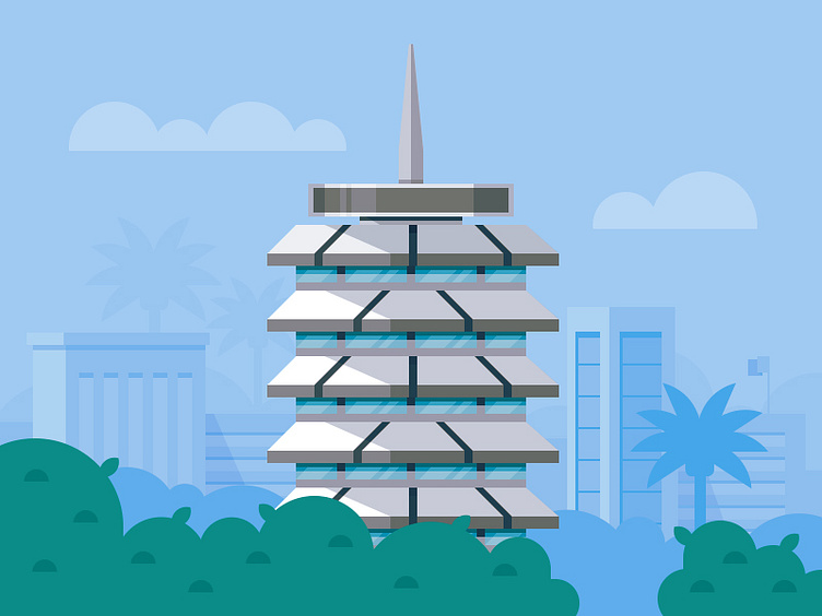 Capitol Records Building by Scott Tusk on Dribbble