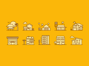 Property Type Icons by Tom Medhurst on Dribbble