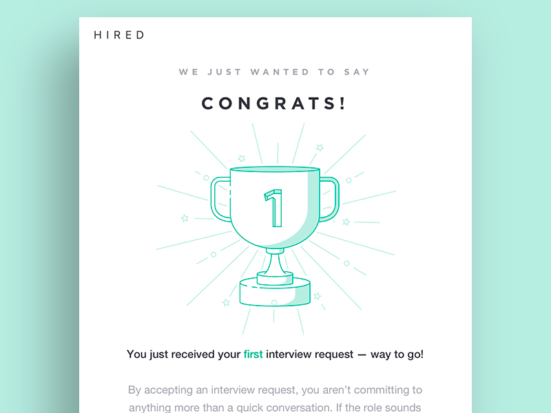 Congrats! by Matt Gosline on Dribbble