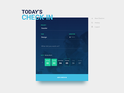 Check-in Form by Koombea on Dribbble