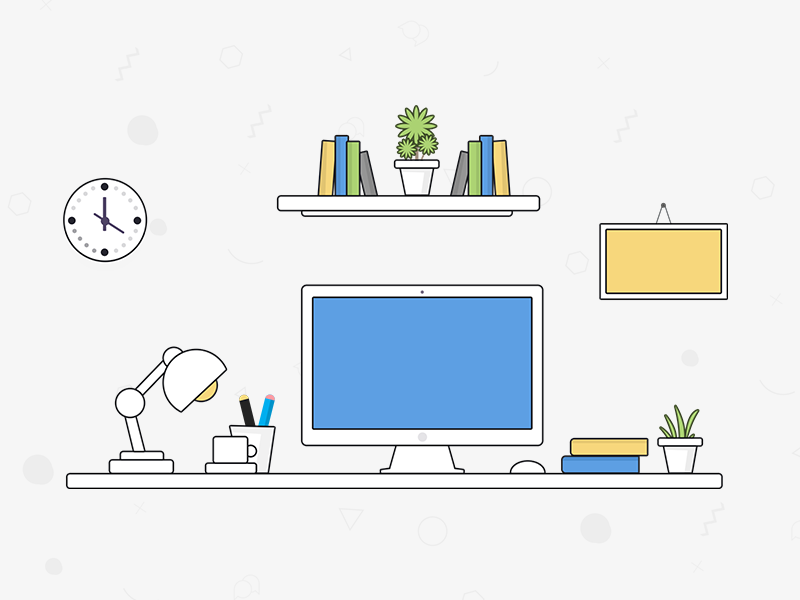 Flat Desk by Salah Elimam on Dribbble
