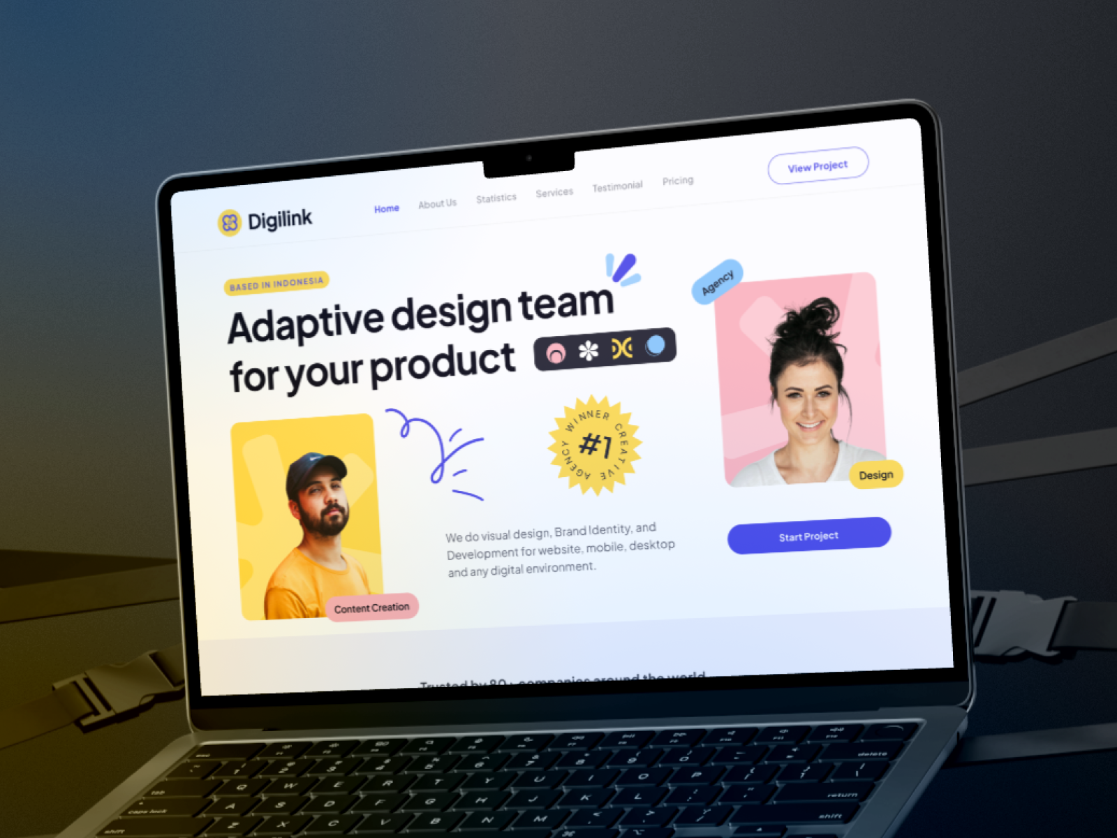 Digilink - Digital Agency Landing Page - Main Page in Mockup by Afif ⚡️ ...
