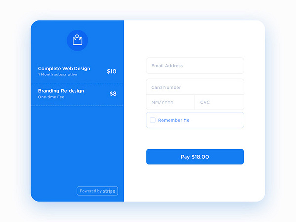 Stripe Payment UI by Luis Alvarez on Dribbble Stripe Payment UI by Luis Alvarez on Dribbble