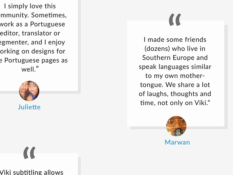 What our users say about Viki Community? by Teo Choong Ching on Dribbble