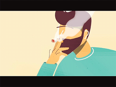 smoking cigarette by Mantas Gr on Dribbble