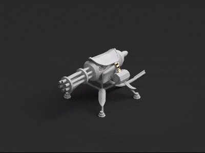 Gatling gun animation by Mohamed Chahin on Dribbble