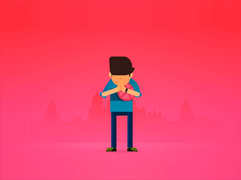 Animated Namaste Welcome