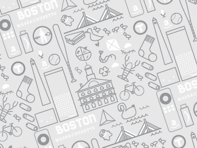 Boston icon pattern by Christine JY Lai on Dribbble