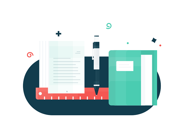School & Shapes by Vy Tat on Dribbble