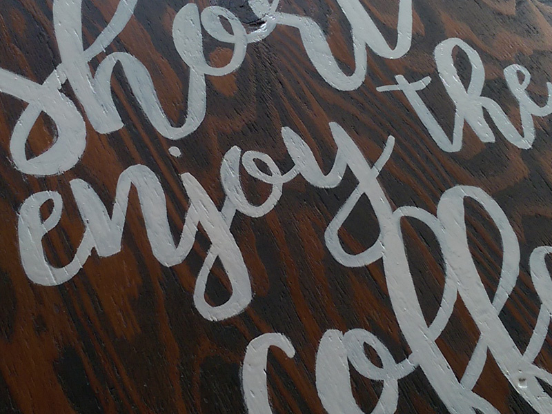 Hand Painted Coffee Sign by Sean Daugherty on Dribbble