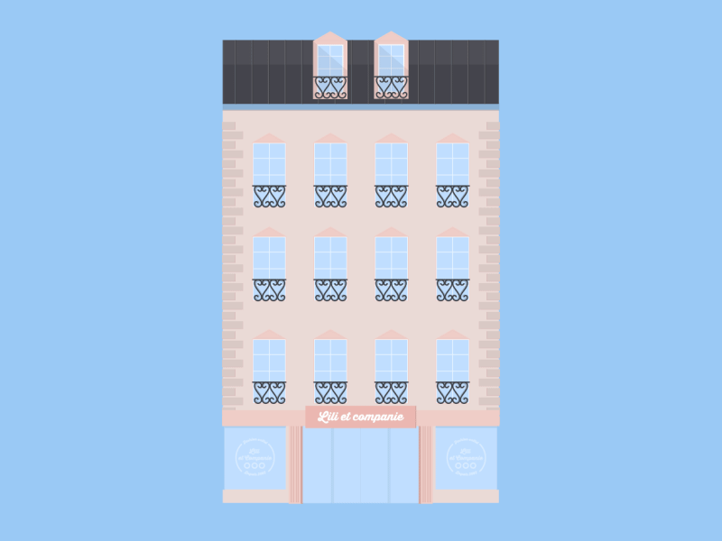 Parisian building by Matthieu Leung on Dribbble