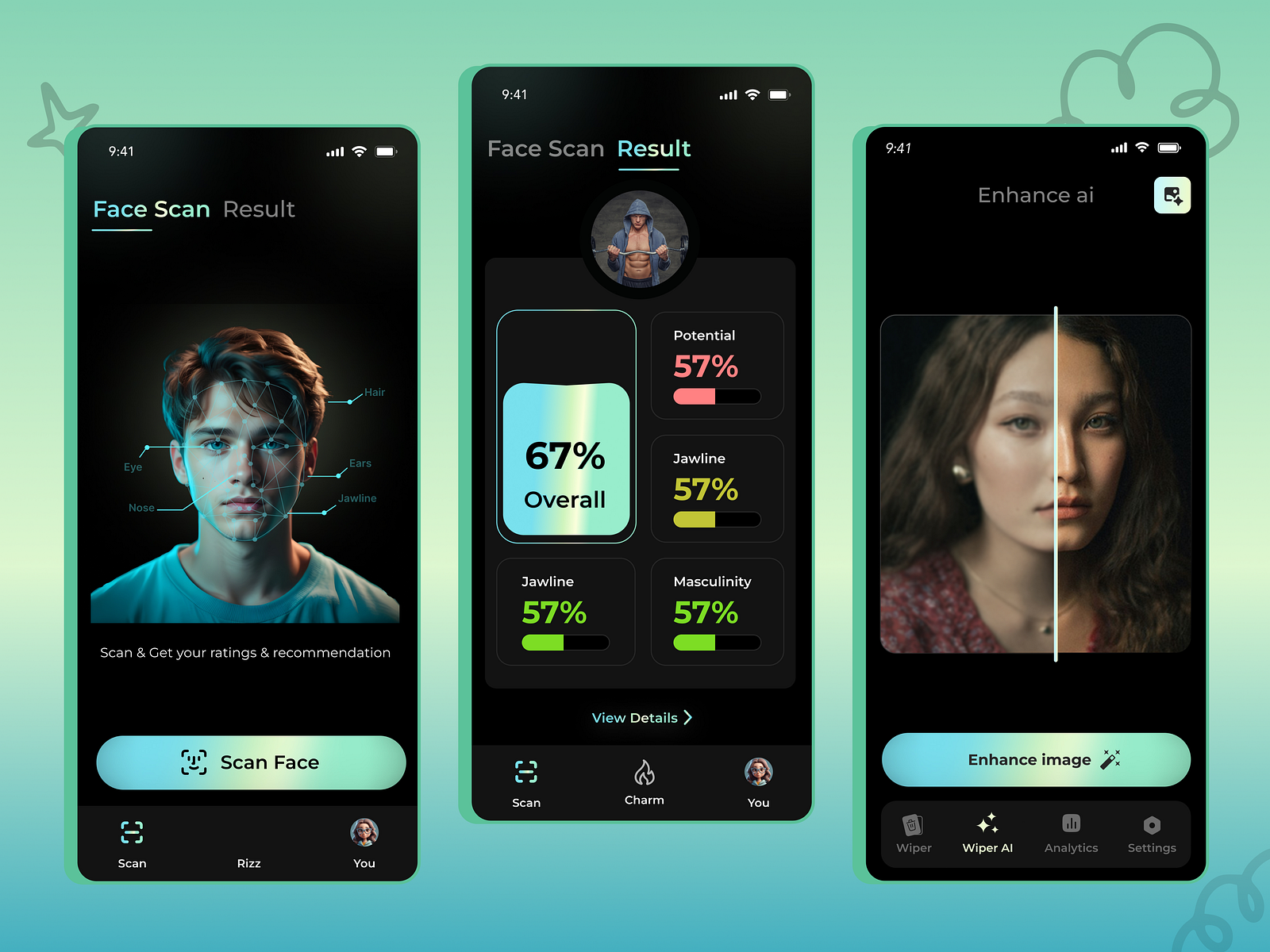 🔍 AI-Powered Face Scan & Enhancement App UI by Reza Grafix on Dribbble