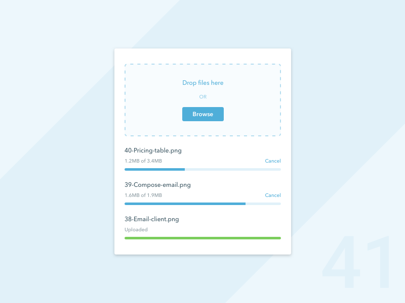 Day 41 - File Upload Widget by Zsolt Szilvai on Dribbble