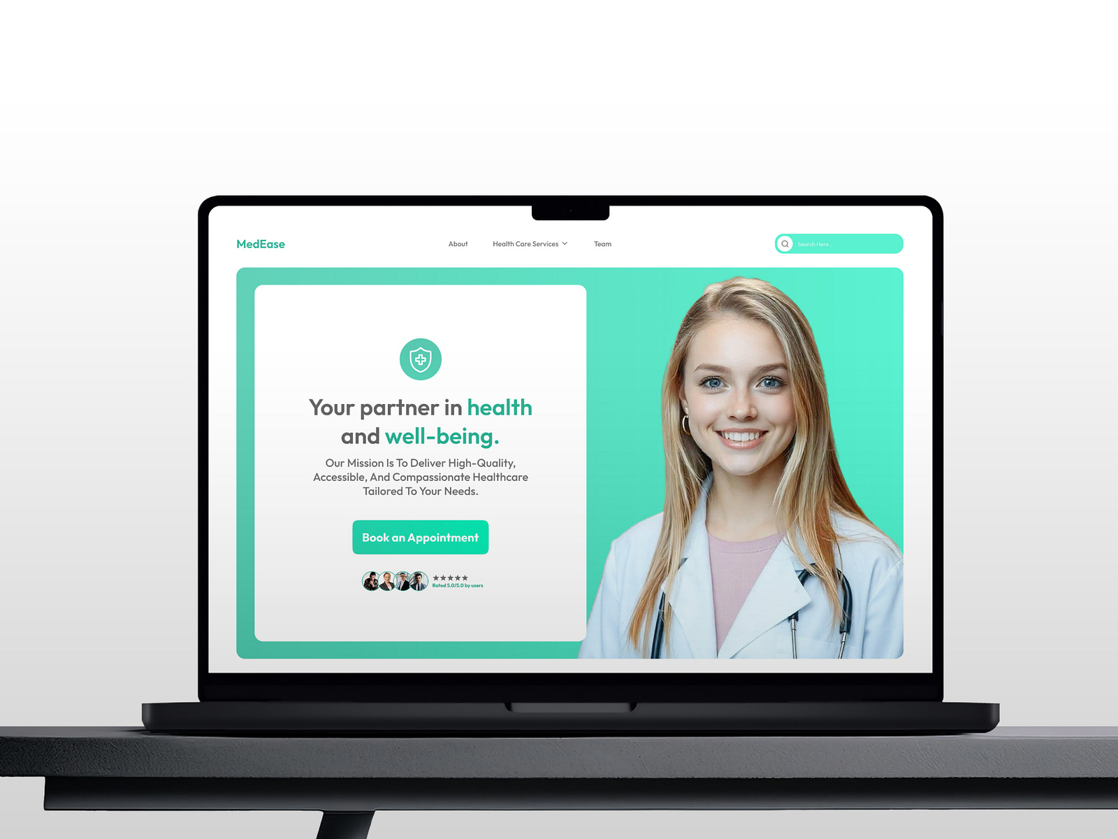 Web Design for Healthcare Platform | MedEase | Accessible by VERV ...