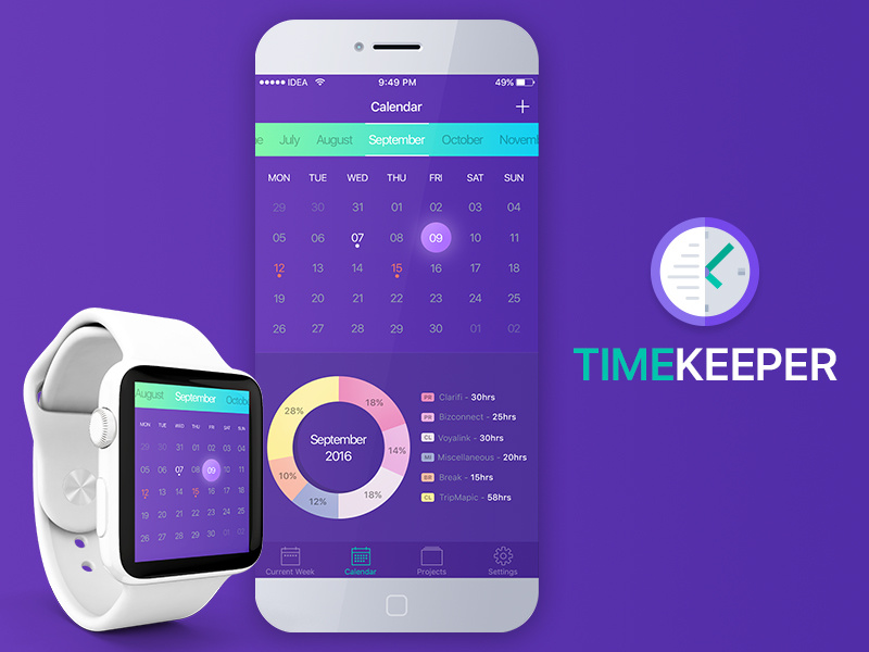 TimeKeeper by Amol Hadkar on Dribbble