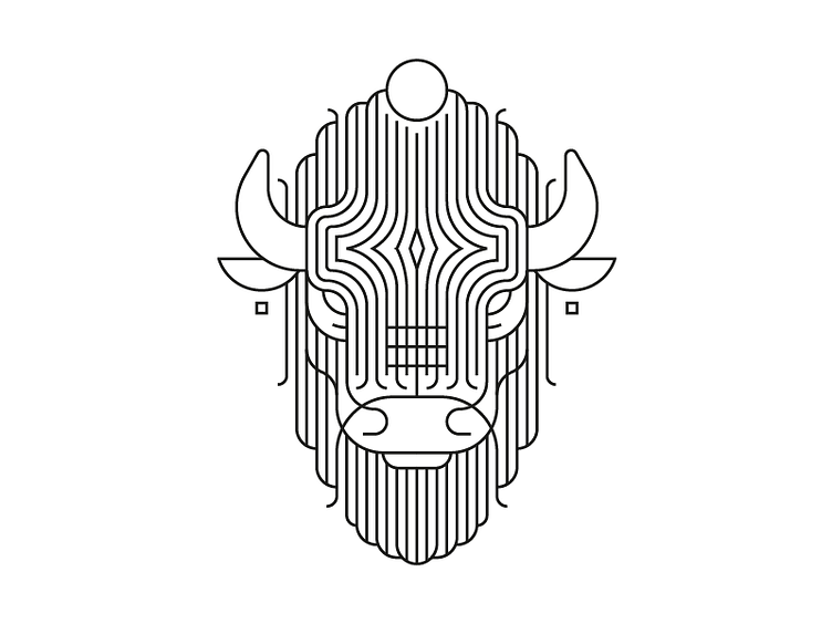 Bearded bull by Steve Roberts (7robots) on Dribbble