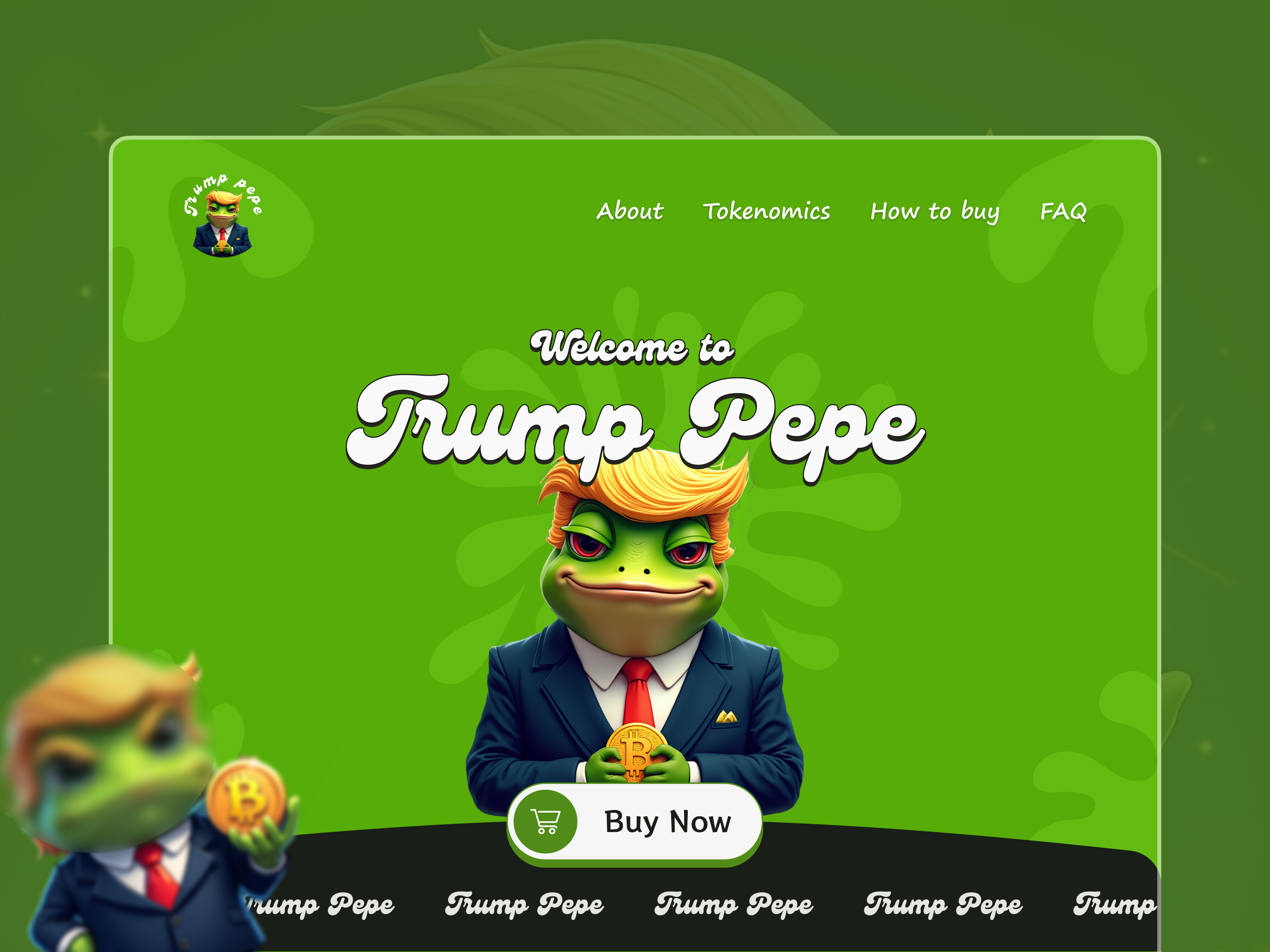 Trump Pepe coin by Sk Tahsin Ahmed on Dribbble