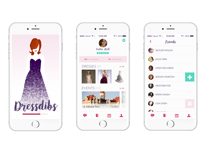 Dress Dibs app by Mick Santostefano on Dribbble