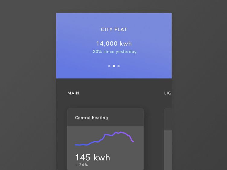 Energy saving app by Dan h on Dribbble