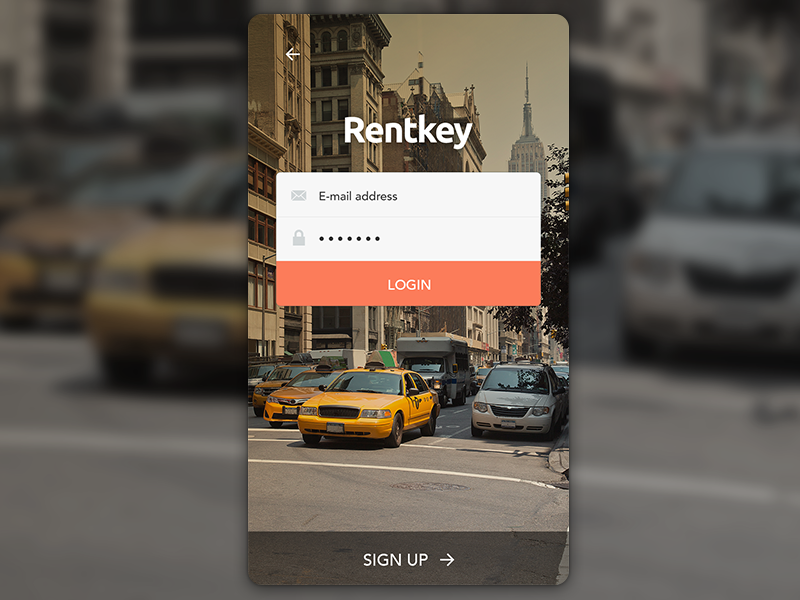 login screen by Iza S on Dribbble