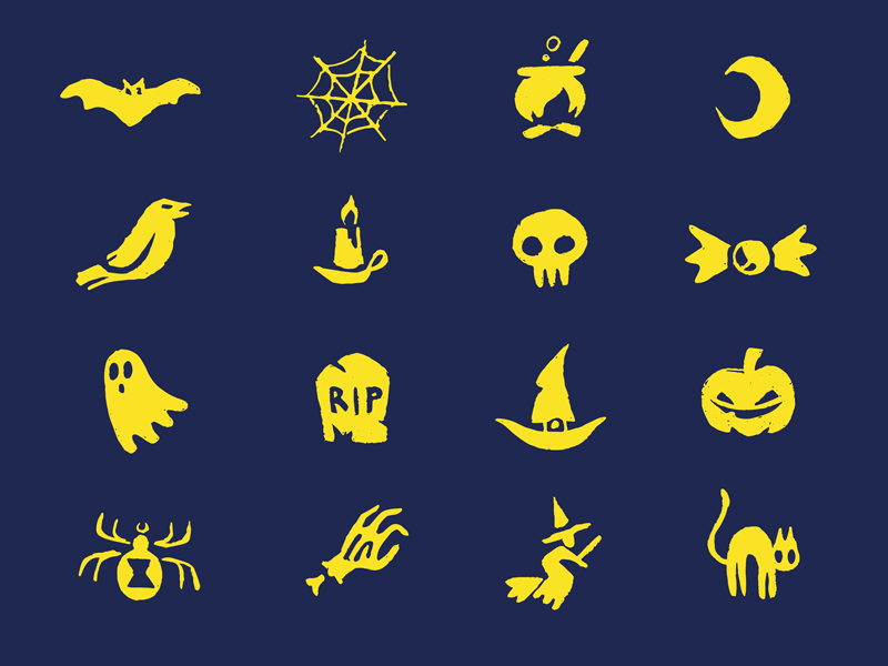 Spooky-cons Pack by Inkbyte Studios on Dribbble