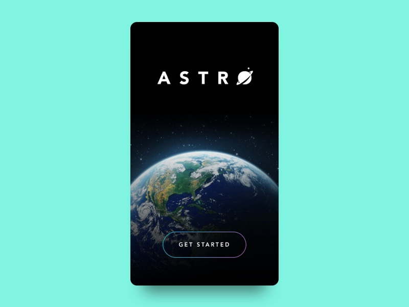 Astro Welcome Screen by Prathmesh Wadekar on Dribbble
