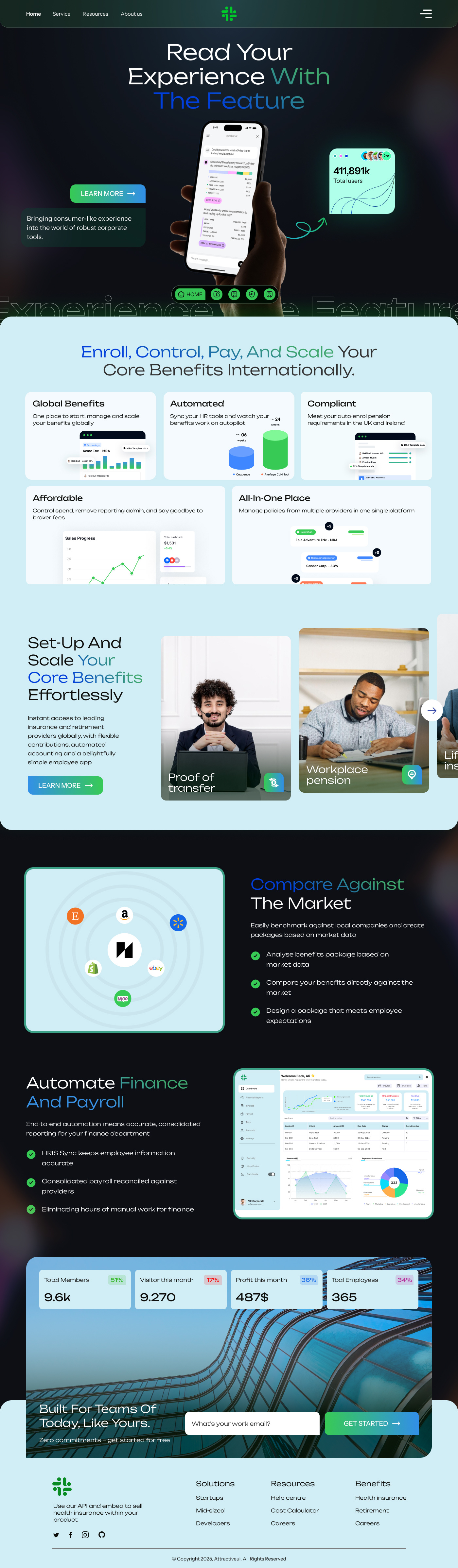 Finance App Landing Page by Attractive UI on Dribbble